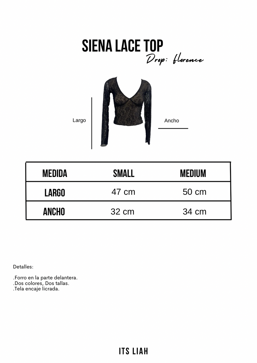 Siena Lace Top Negro – ITS LIAH